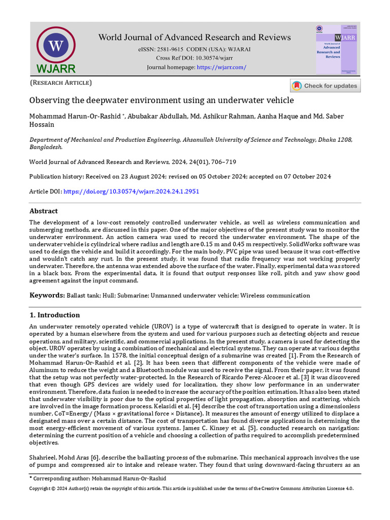 WJARR 2024 2951 - Final Published Paper | PDF | Electric Motor ...