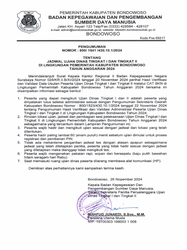 Jadwal Peserta UDIN 2024 | PDF