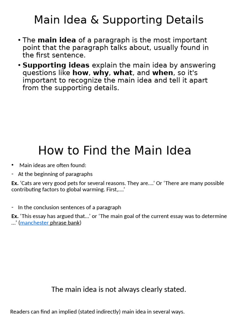 Understanding Main Ideas in Writing | PDF | Essays | Cognitive Science