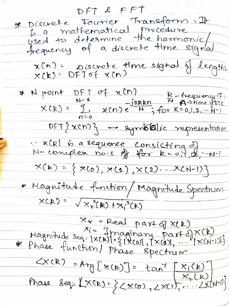 Image Processing Transforms Dft Fft Etc Pdf Algorithms Theoretical Computer Science