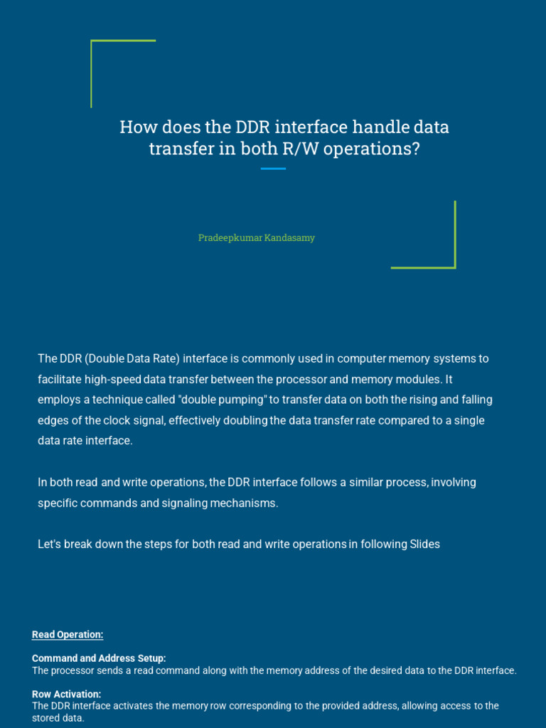DDR To Handle R W Operation 1732457427 | PDF | Computer Hardware | Computer Engineering