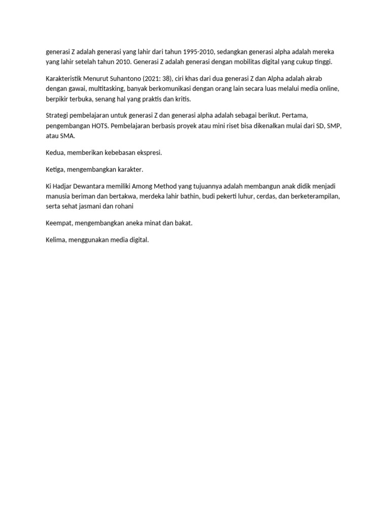 Karakteristik Gen Z Dan Alpha | PDF