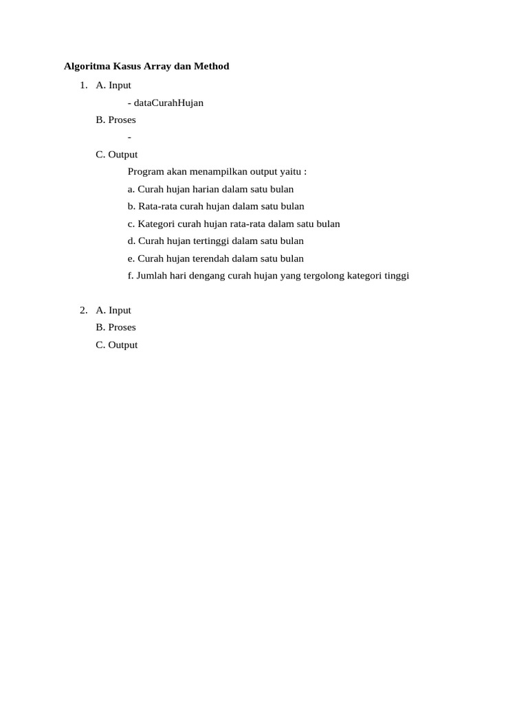Algoritma Kasus Array Dan Method | PDF
