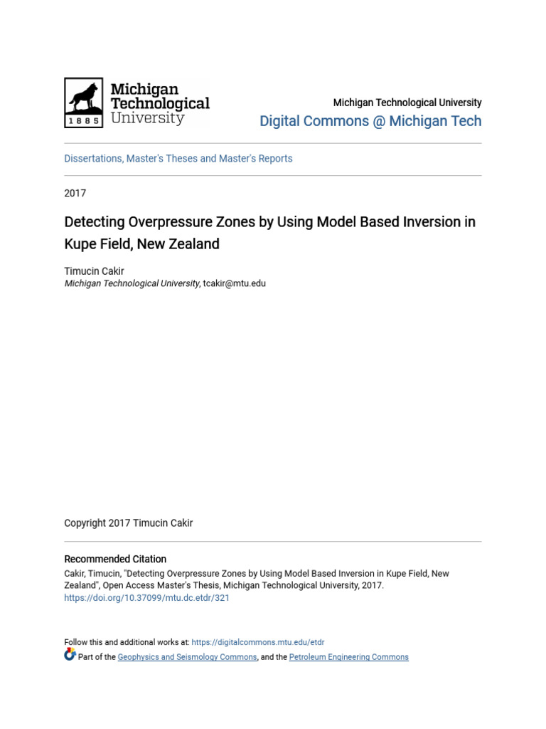 Detecting Overpressure Zones by Inversion | PDF | Reflection Seismology ...