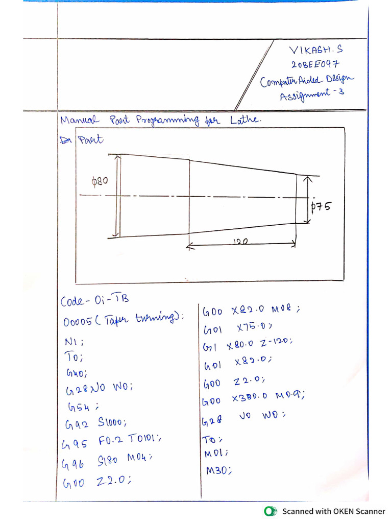 20bee097 Cad Assignment 4 | PDF