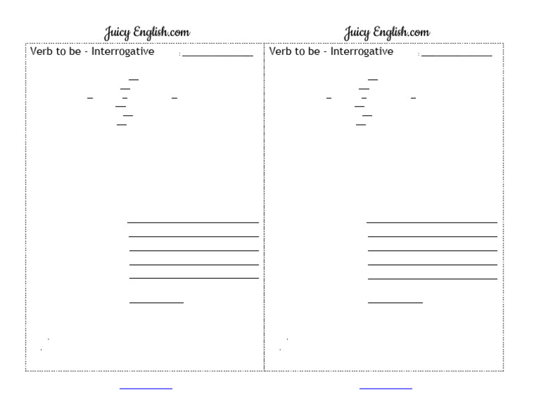 Interrogative Forms of "To Be" Exercises | PDF | Morphology | Semantic ...