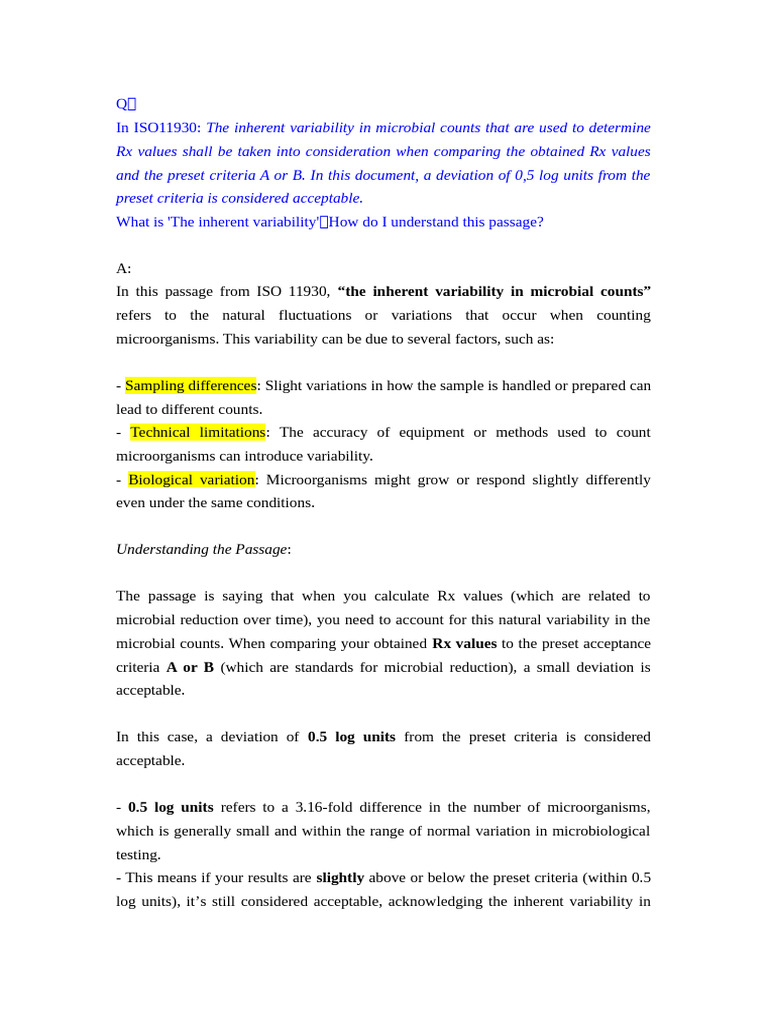 The Inherent Variability in Microbial Counts That | PDF | Microorganism | Statistical Analysis
