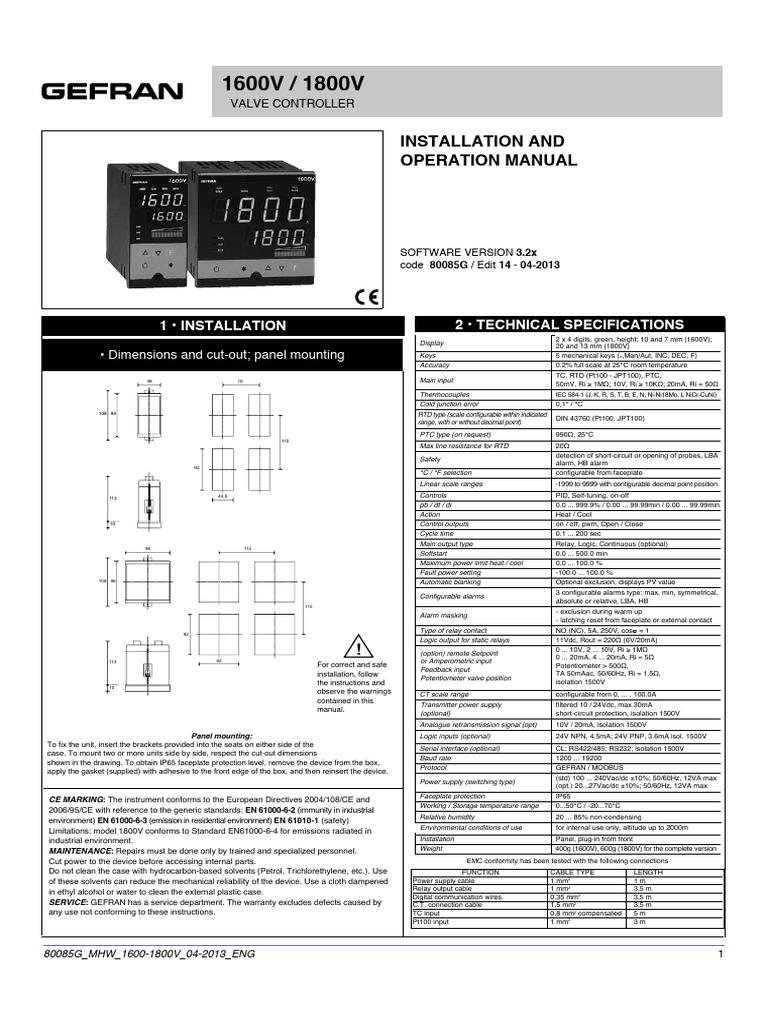 Parameter Gefran | PDF | Parameter (Computer Programming) | Power Supply