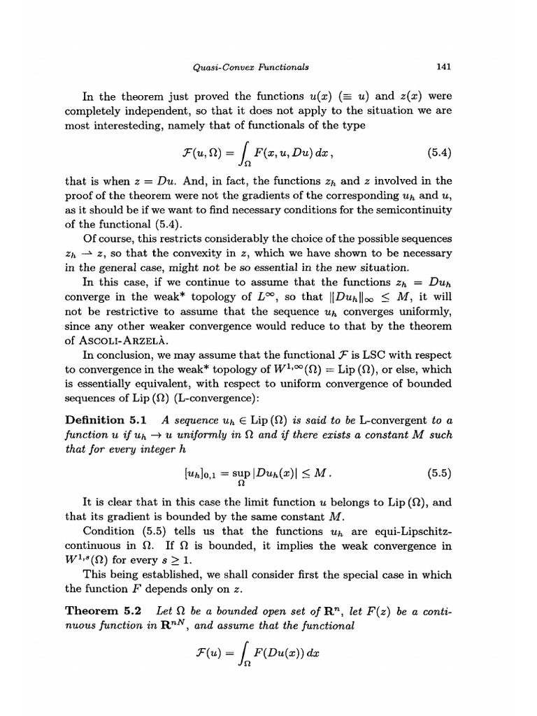 Weak Lower Semi Continuity | PDF