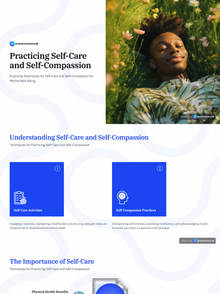 Techniques For Practicing Self-Care and Self-Compassion | PDF