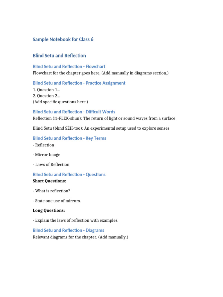 Sample Notebook Class6 | PDF