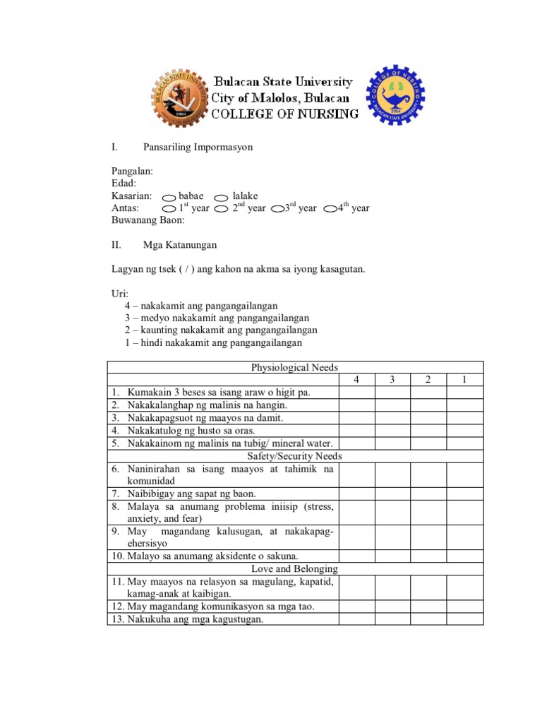 Filipino Survey | PDF