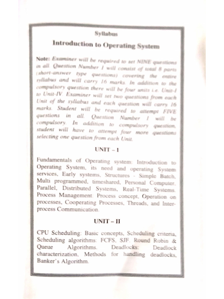 Operating System | PDF