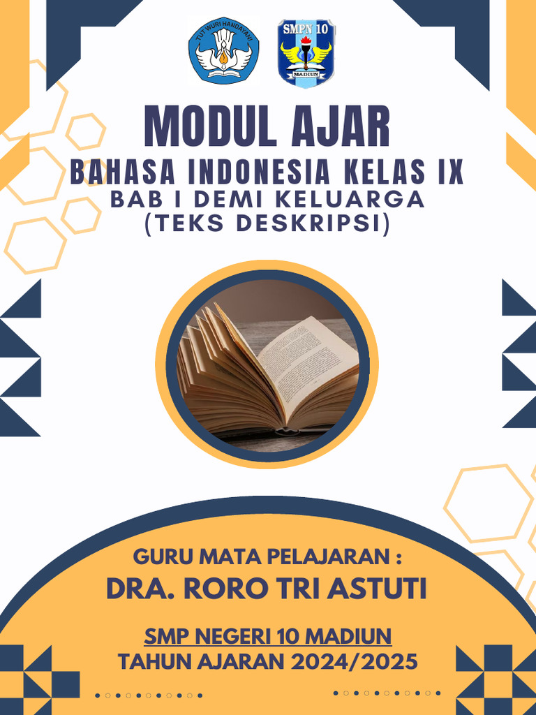 Putih Biru Modern Geometris Cover Modul Alur Pembelajaran Dokumen A4 | PDF