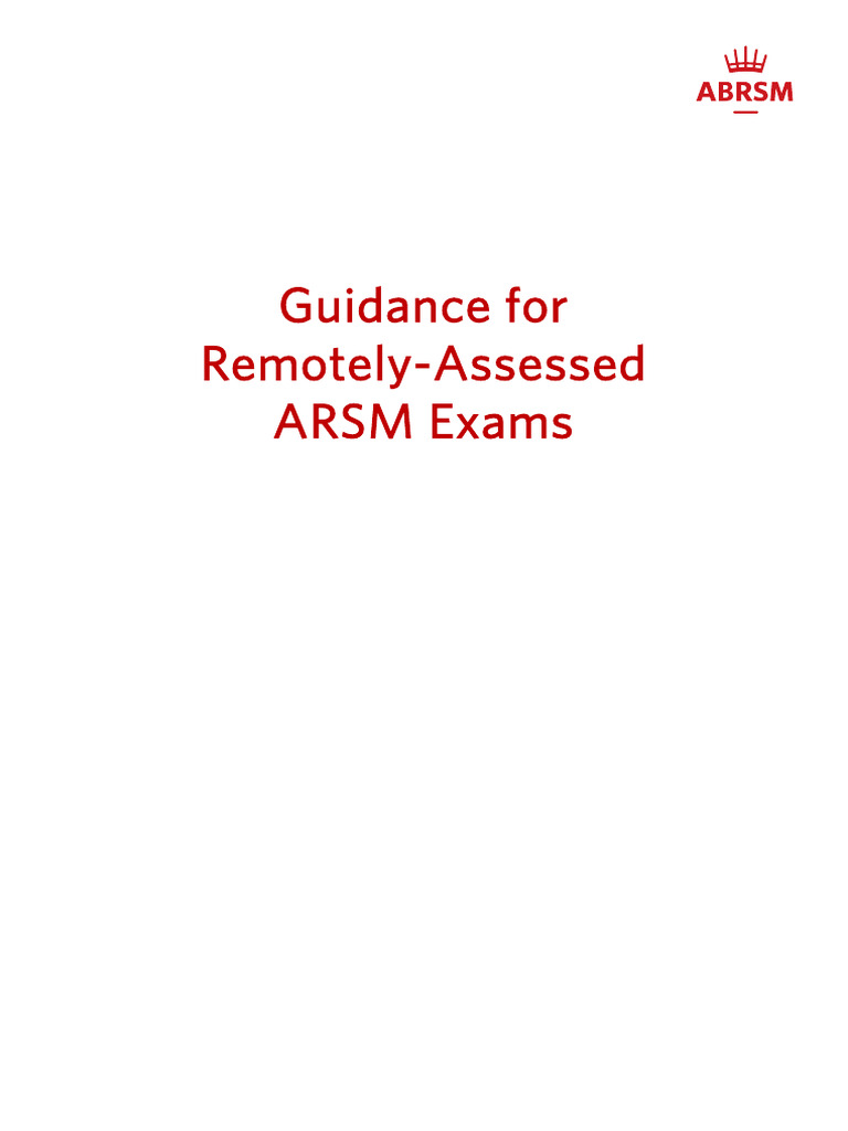 Guidance For Remotely Assessed Arsm Exams | PDF | Computing