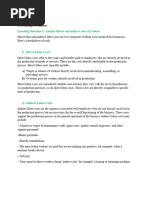Direct vs Indirect Labour Costs Explained | PDF | Overtime | Piece Work