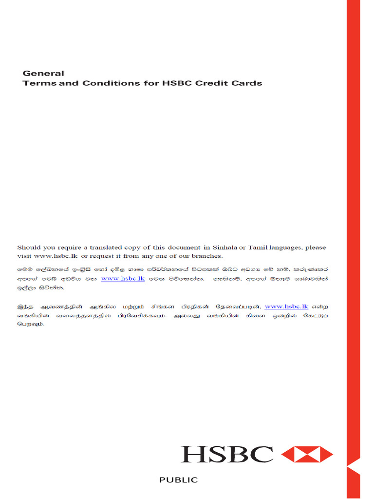 Credit Card TNC en | PDF