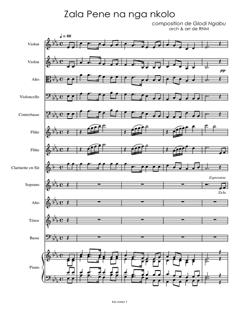Zala - Pene - Na - Nga - Nkolo Full Score | PDF