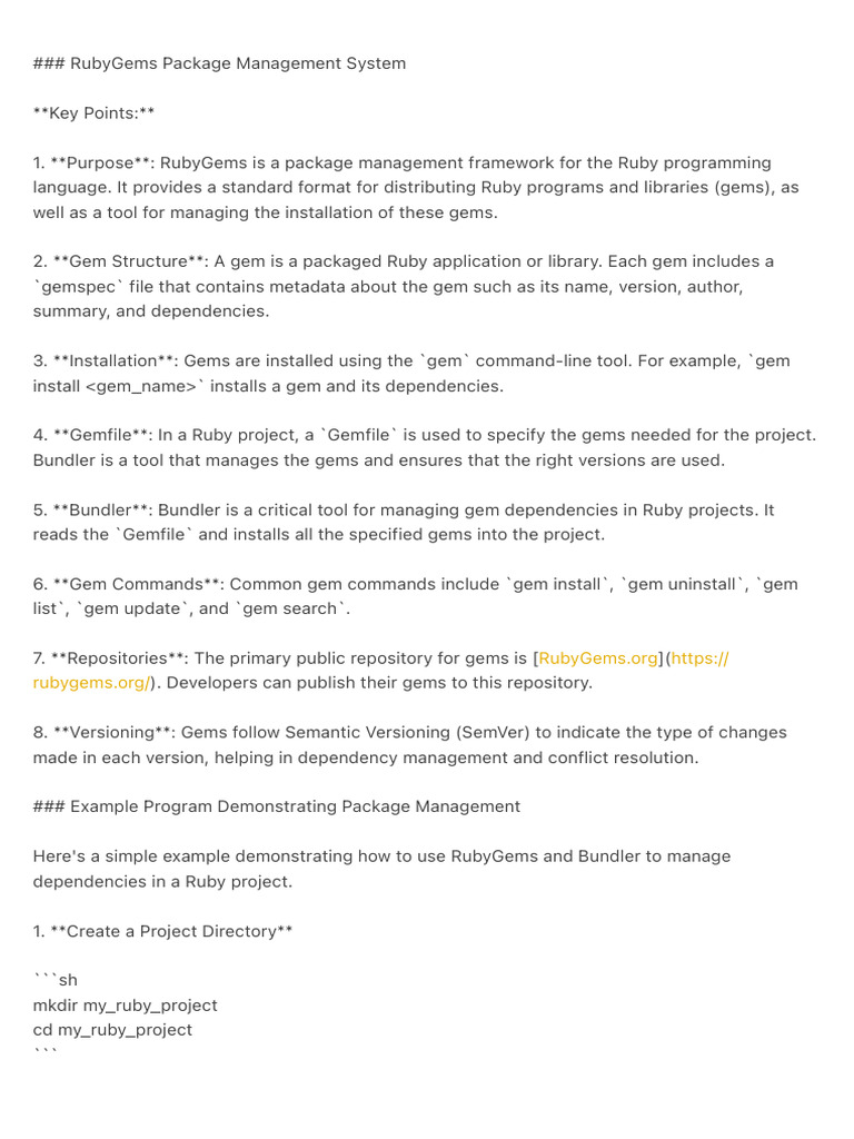 RubyGems Package Management System | PDF | Computing | Software RubyGems Package Management System | PDF | Computing | Software