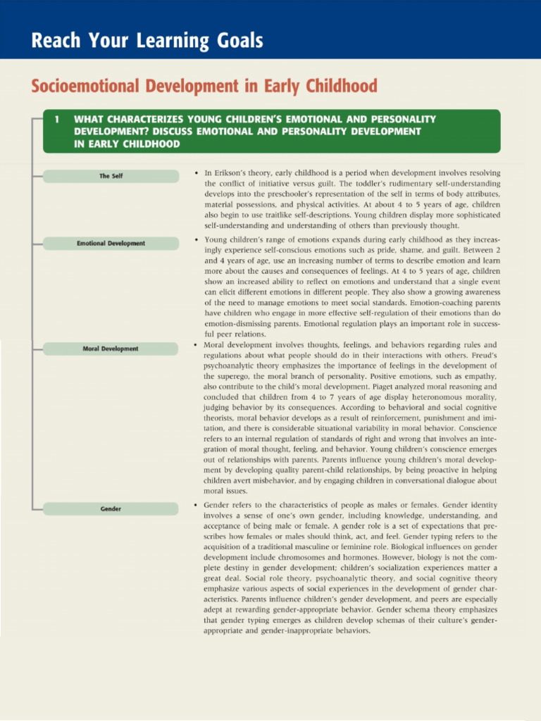 Early Childhood - Socioemotional Development (Educ 101) | PDF