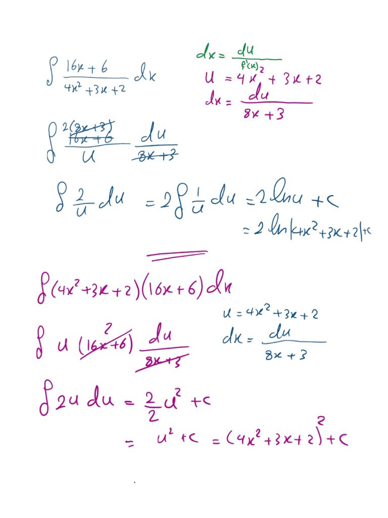 Integration by Sub Edexcel p3 | PDF