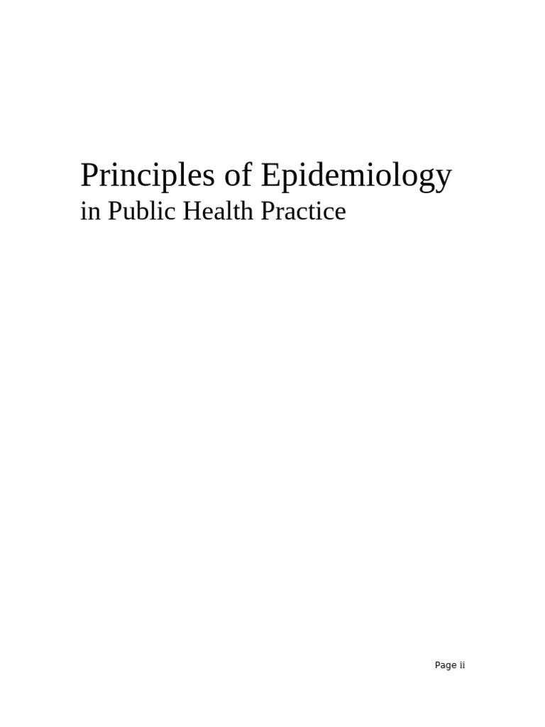 Principles of Public Health D. Nying T | PDF | Epidemiology | Public Health