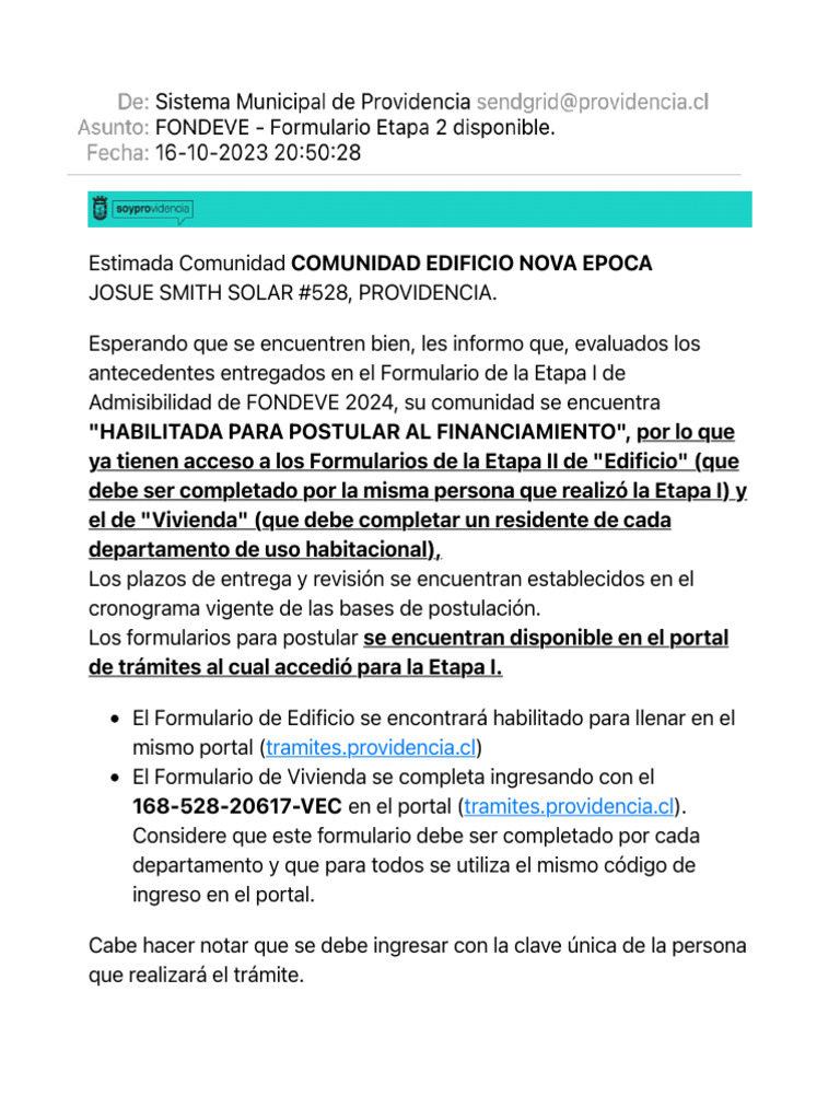 FONDEVE - Formulario Etapa 2 Disponible 2 | PDF