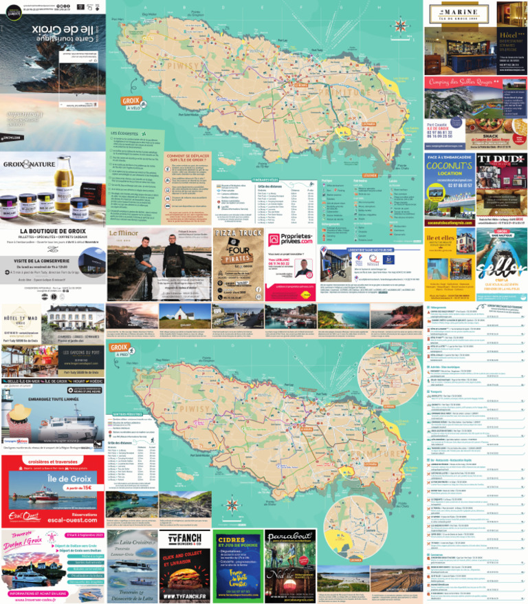 Carte Plan Ile de Groix Lorient Bretagne Sud Tourisme Morbihan ©izatis ...