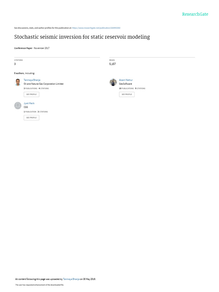 Stochastic Seismic Inversion | PDF | Applied Mathematics