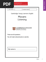 Movers Listening Sample Test 1 | PDF