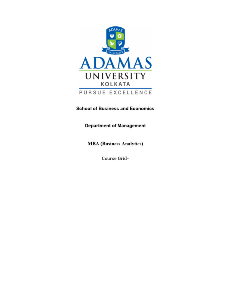 MBA Business Analytics | PDF | Master Of Business Administration ...
