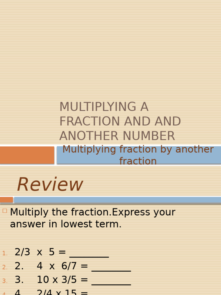 Multiplying Fractions Guide | PDF