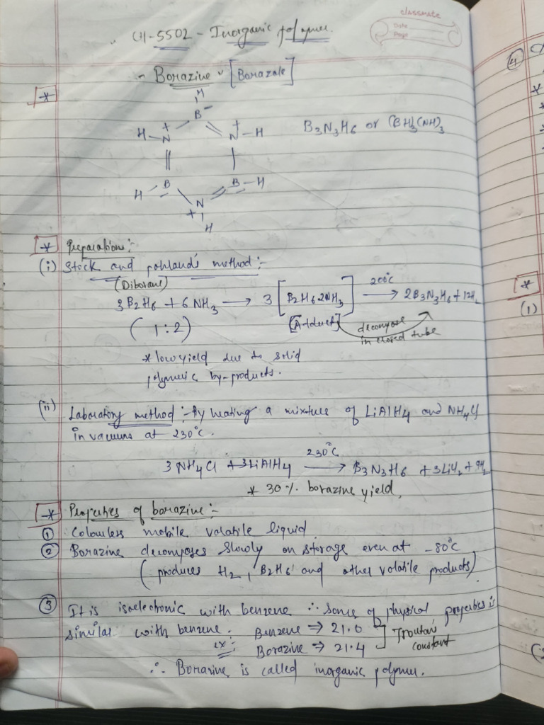 Borazine Synthesis and Properties Analysis | PDF