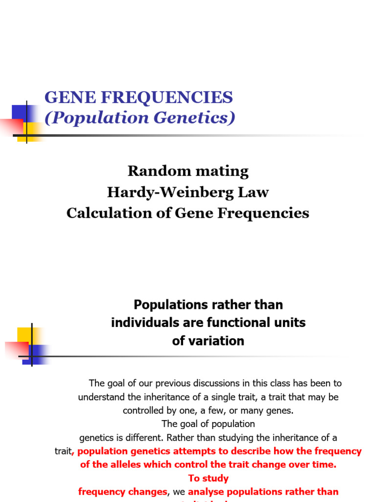 Gene Frequencies | PDF | Dominance (Genetics) | Zygosity