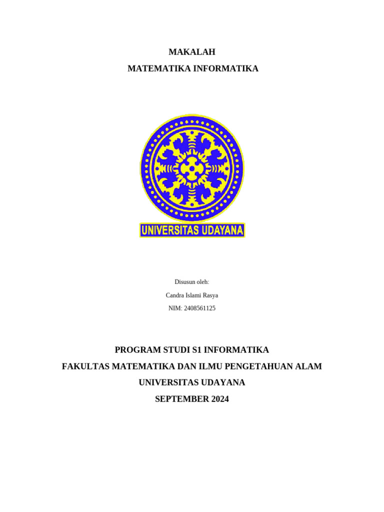 MAKALAH MATEMATIKA INFORMATIKA Cha | PDF
