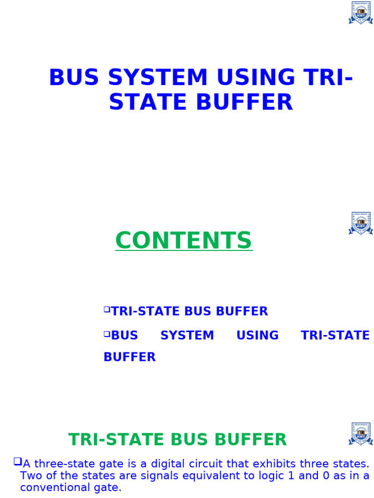 7 - Bus Sytem Using Tri-State Buffer | PDF | Logic Gate | Electrical Circuits