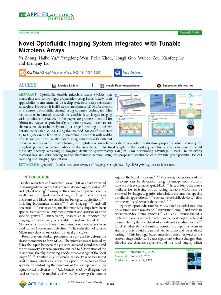 ACS AMI-23-Novel-optofluidic-imaging-system-integrated-with-tunable-microlens-arrays | PDF ...