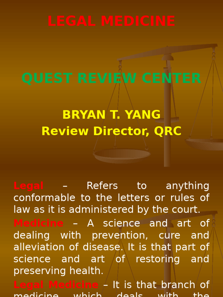 Legal Medicine | PDF