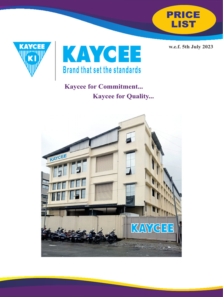 Kaycee Price List 08 08 23 | PDF | Switch | Mains Electricity
