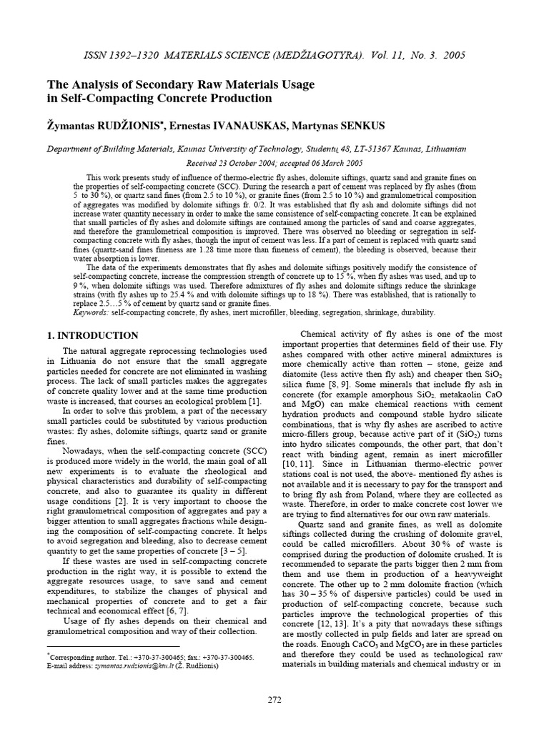 The Analysis of Secondary Raw Materials | PDF | Concrete | Deformation ...