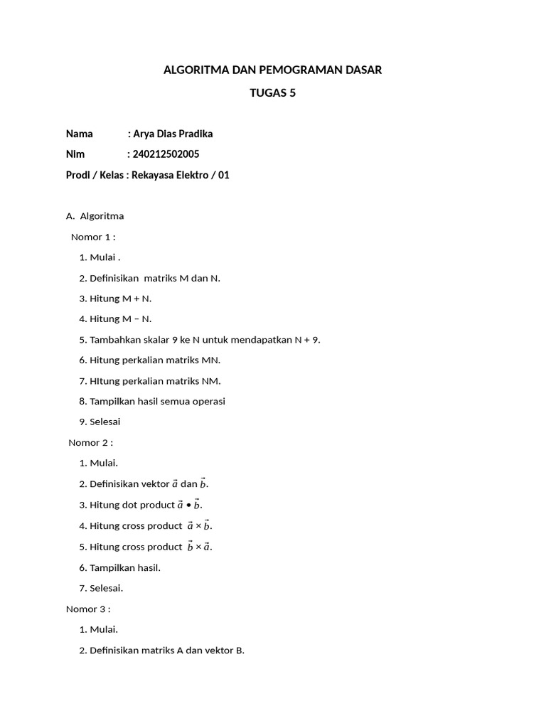 Tugas 5 Algoritma | PDF