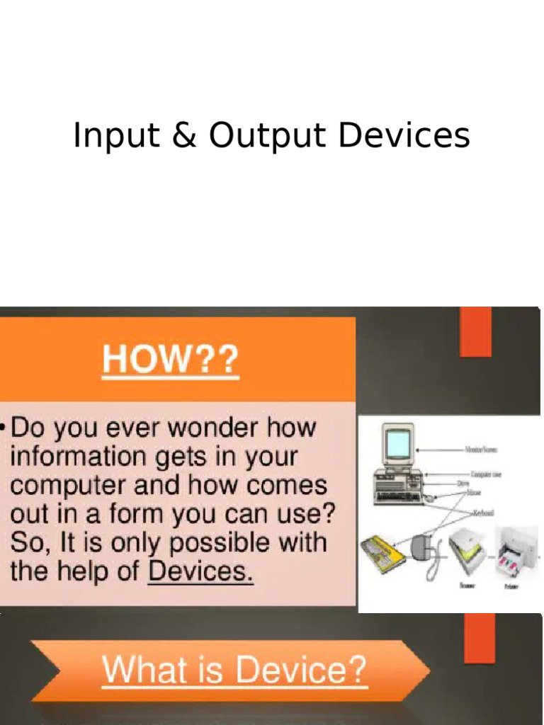 Input & Output Devices | PDF