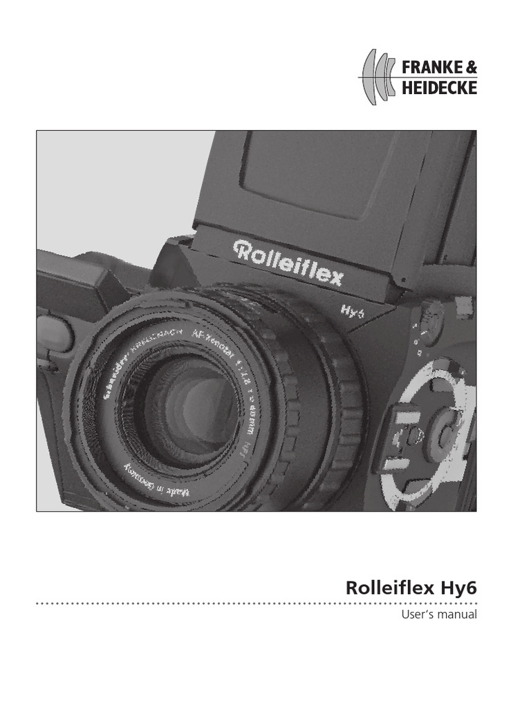 Rolleiflex Hy6 Manual 10.08 | PDF | Battery Charger | Camera