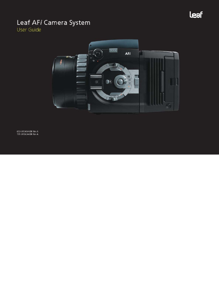 Leaf AFi UserGuide | PDF | Camera | Exposure (Photography)