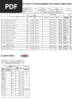 Senior High School Form 1 Register | PDF