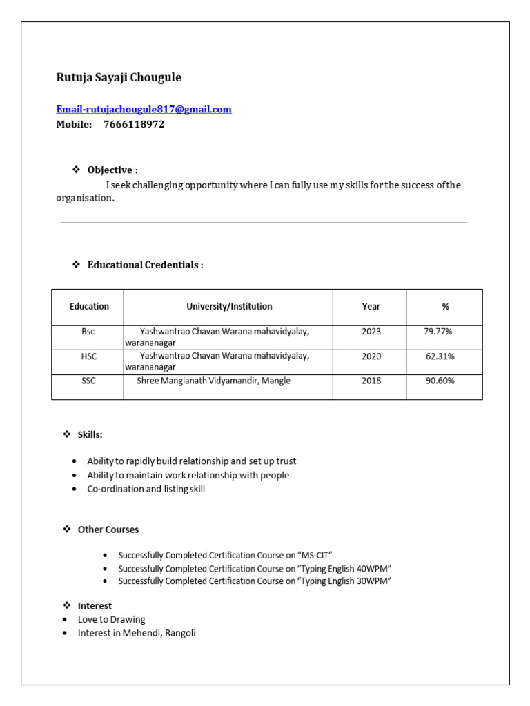 Rutu BDE (Updated) | PDF