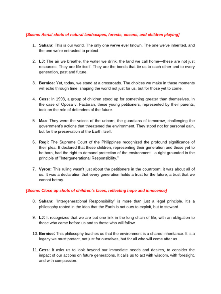 ENVI Video VO Script | PDF | Environment | Environmental Social Science
