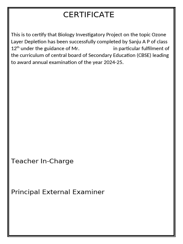 Certificate Bio | PDF
