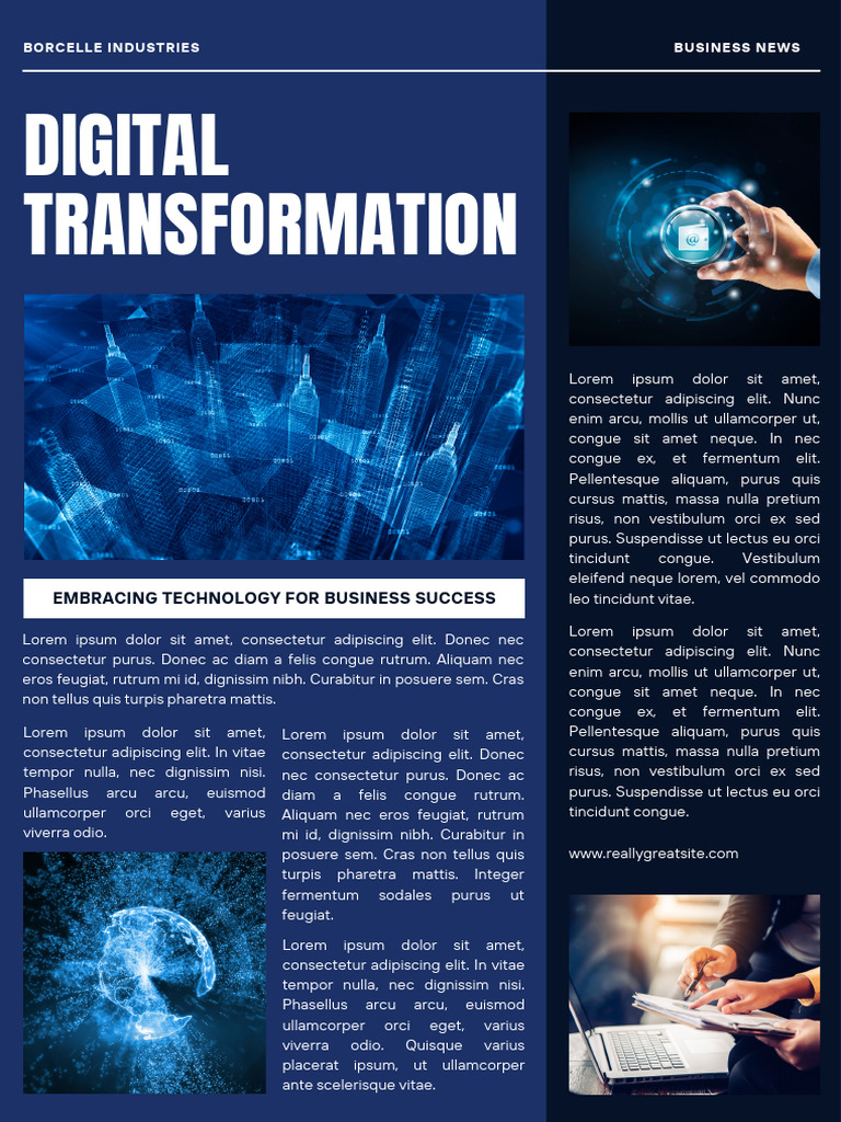 Blue and Black Modern Technology Article A4 Document | PDF