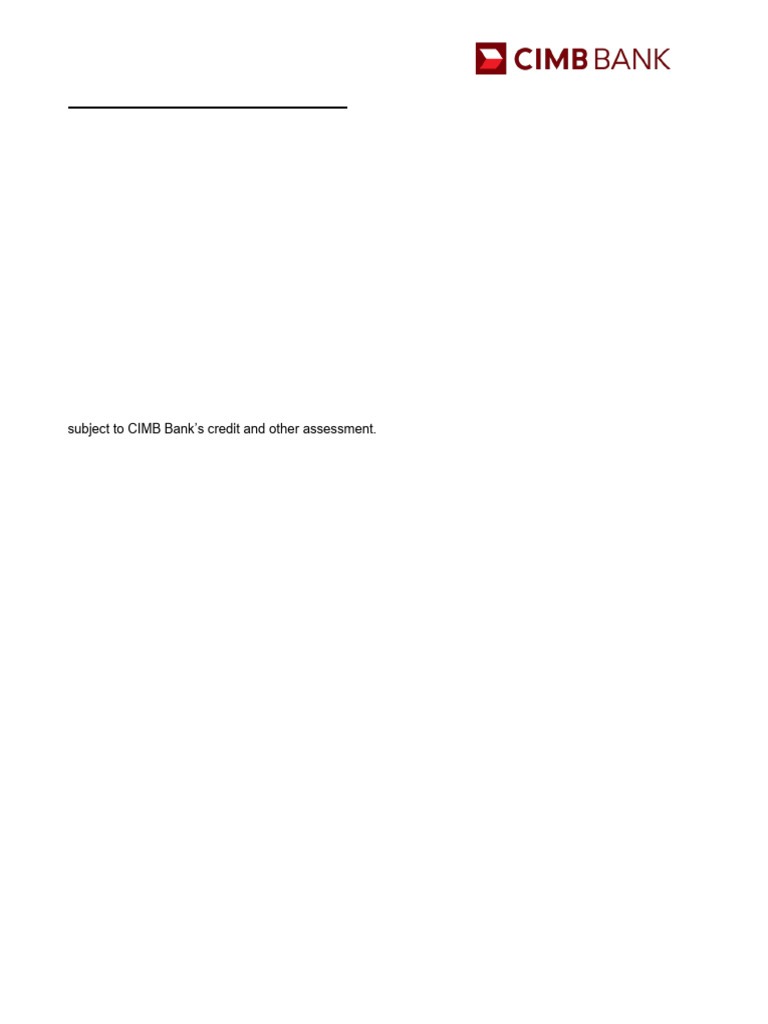 CIMB CashPlusPersonalLoan Disclaimer | PDF